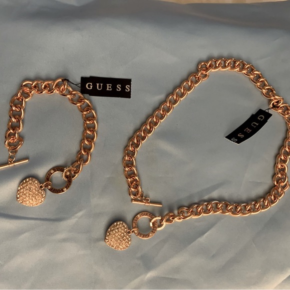 Guess | Jewelry | New Guess Necklace And Bracelet Set | Poshmark